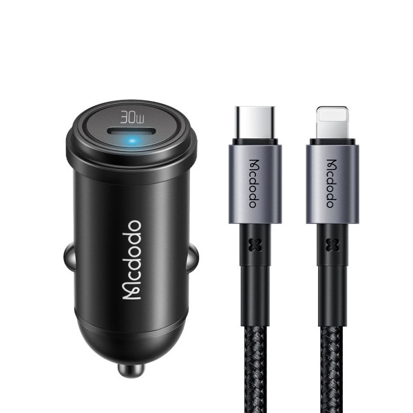 McDodo CC-7492 set auto punjač 30W USB-C + kabl 36W Tip-C na lightning dužina 1,2m