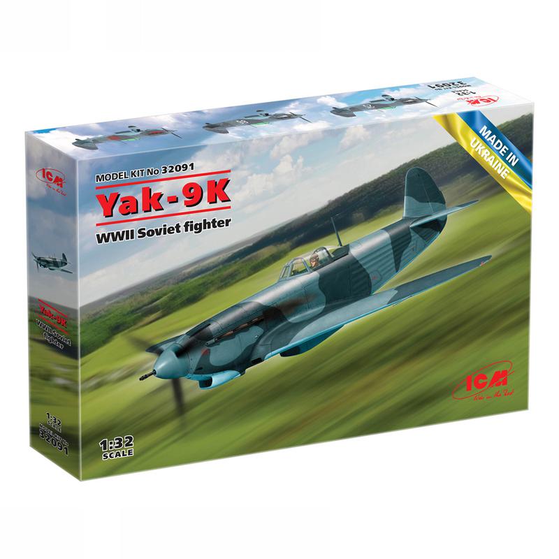 ICM Model Kit Aircraft - Yak-9K WWII Soviet Fighter 1:32