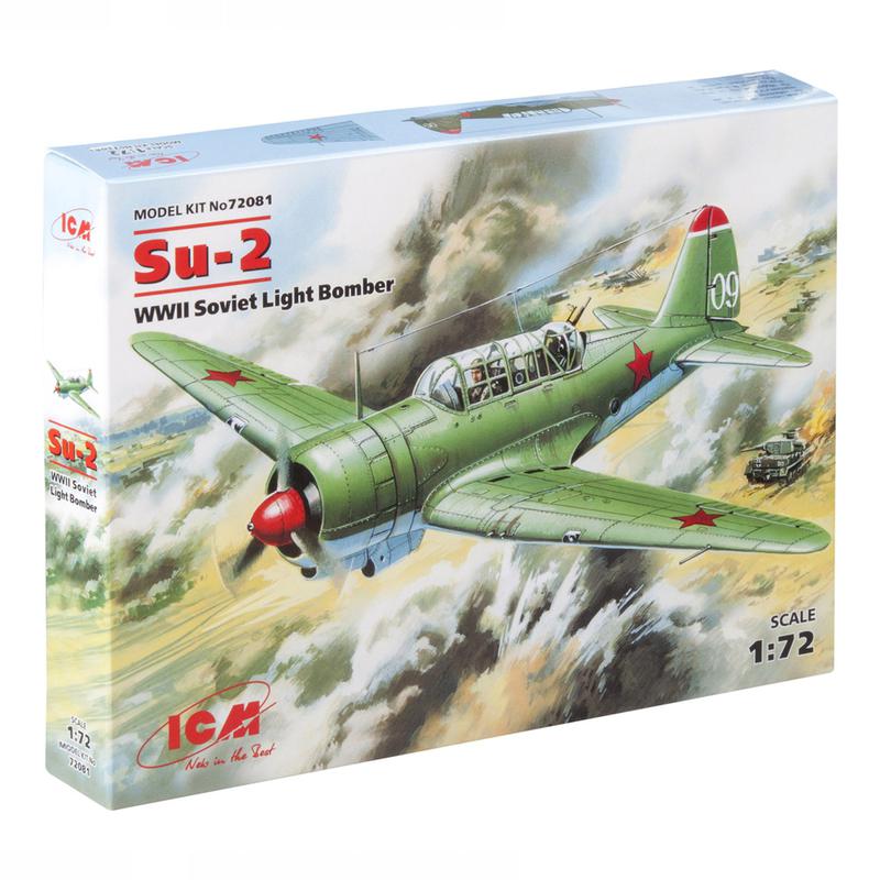 ICM Model Kit Aircraft - Su-2 WWII Soviet Light Bomber 1:72