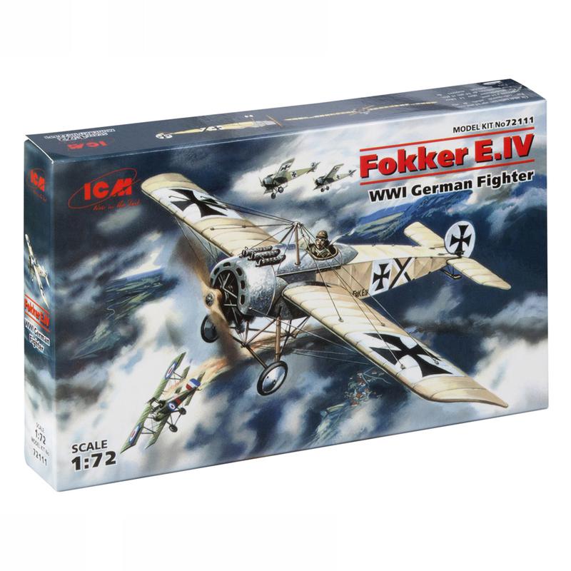 ICM Model Kit Aircraft - Fokker E.IV WWI German Fighter 1:72