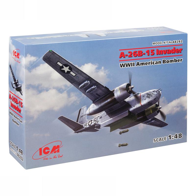 ICM Model Kit Aircraft - A-26B-15 Invader WWII American Bomber 1:48