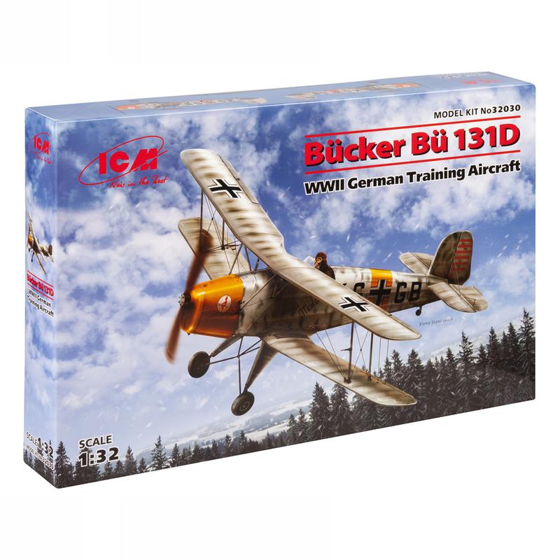 ICM Model Kit Aircraft - Bücker Bü 131D WWII German Training Aircraft 1:32