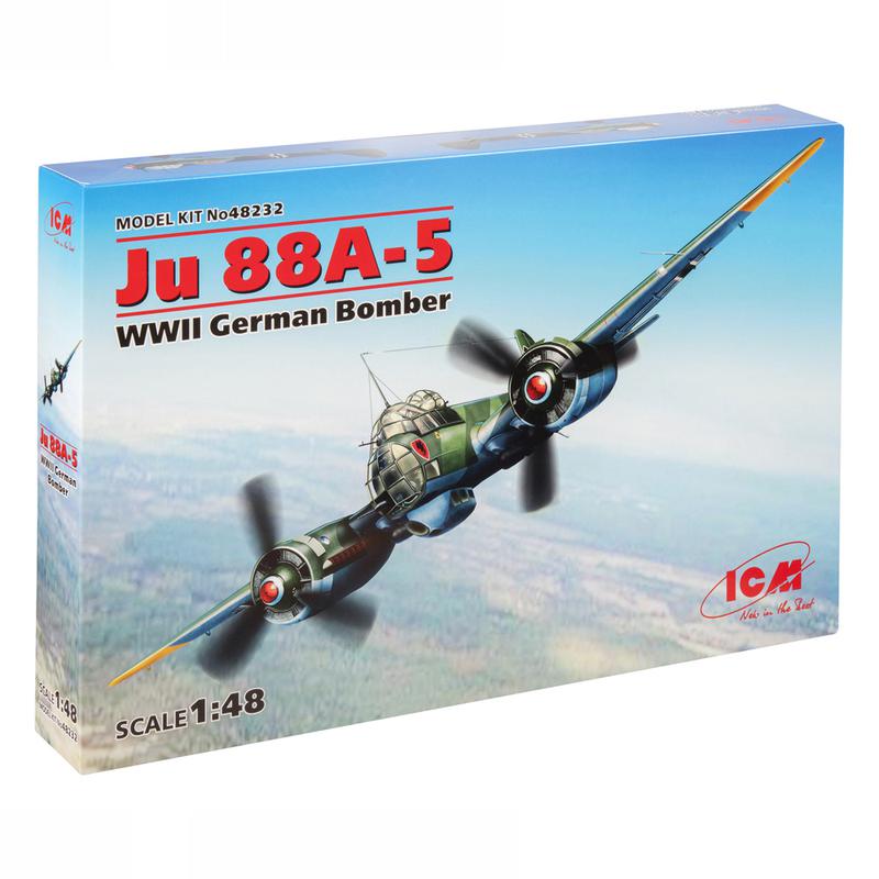 ICM Model Kit Aircraft - Ju 88A-5 WWII German Bomber 1:48