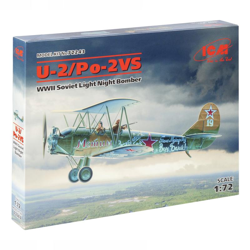 ICM Model Kit Aircraft - U-2/Po-2VS WWII Soviet Light Night Bomber 1:72