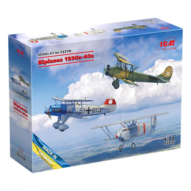 ICM Model Kit Aircraft - Biplanes Of The 1930s And 1940s (Не-51A-1, Ki-10-II, U-2/Po-2VS) 1:72