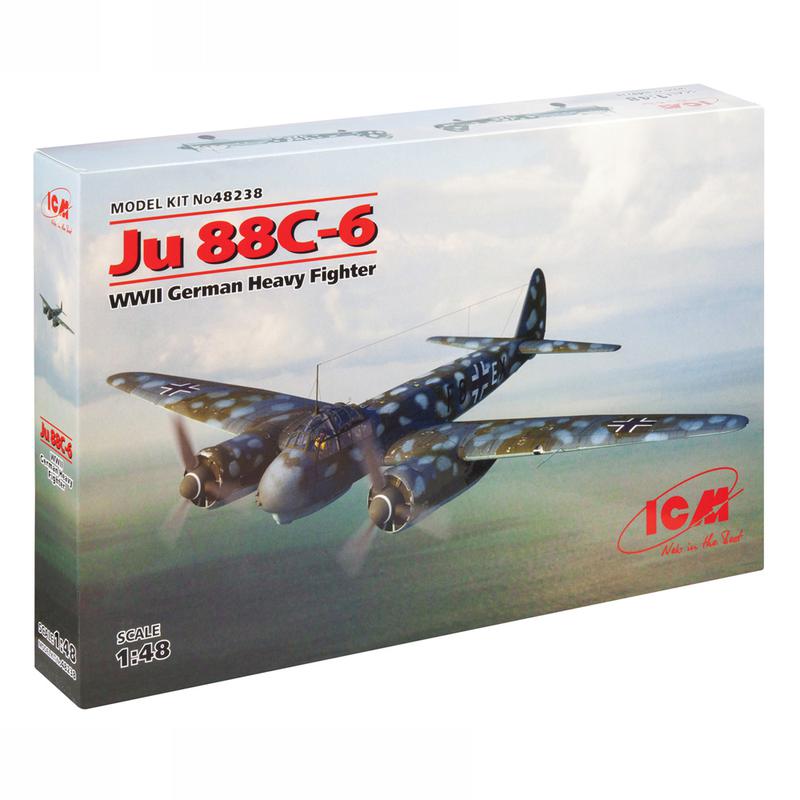 ICM Model Kit Aircraft - Ju 88С-6 WWII German Heavy Fighter 1:48