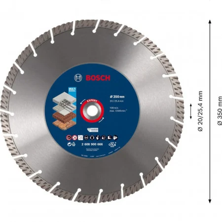 Dijamantska rezna ploča EXPERT MultiMaterial 350x3.3mm BOSCH