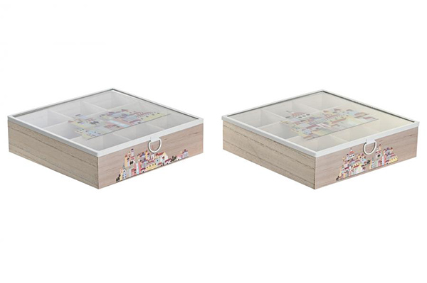 Kutija za čaj little houses 24,5x24,5x6 2 modela