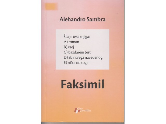 FAKSIMIL / ALEHANDRO SAMBRA - perfekT