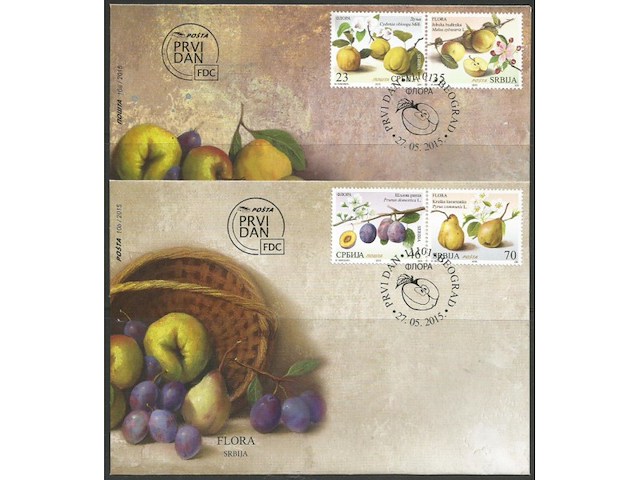 Srbija,Flora-Voće 2015.,FDC