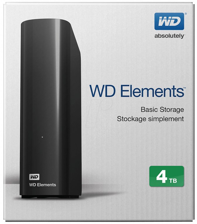 Western Digital Eksterni hard disk 4TB - WD Elements Desktop - WDBWLG0040HBK - 3.5″ USB 3.0