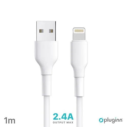 USB Data kabl Pluginn PI-AL 2.4A USB na Lightning beli 1m
