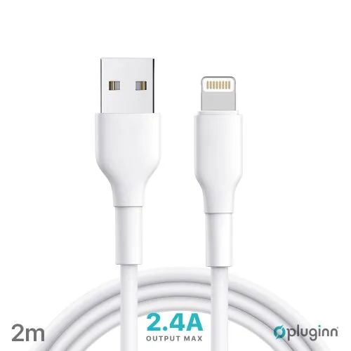 USB Data kabl Pluginn PI-AL 2.4A USB na Lightning beli 2m