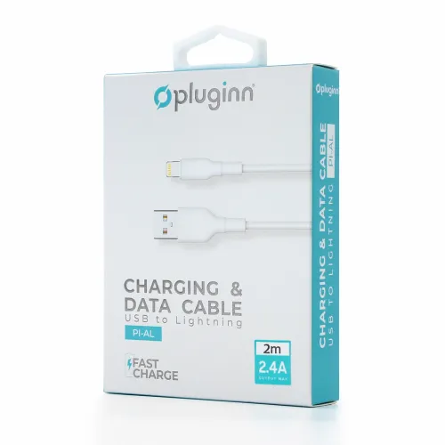 USB Data kabl Pluginn PI-AL 2.4A USB na Lightning beli 2m