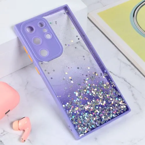 Futrola - maska Frame Glitter za Samsung S918B Galaxy S23 Ultra ljubicasta