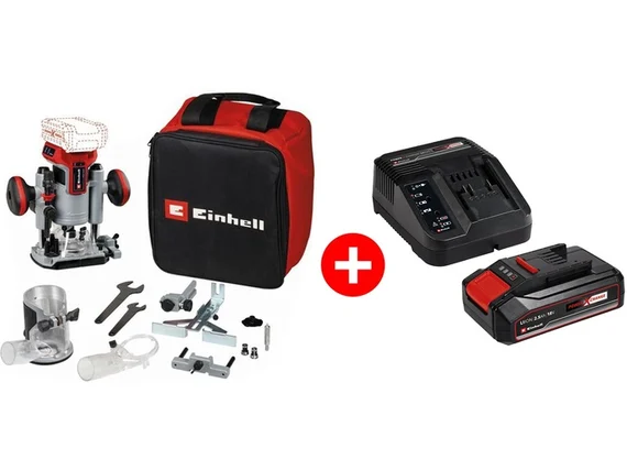 Einhell Set Akumulatorska glodalica TP-RO 18 + Baterija 2,5 Ah i punjač