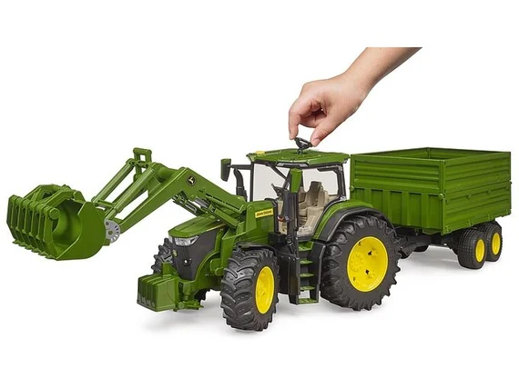 Bruder Traktor sa utovarivačem i prikolicom J.D.7R 350