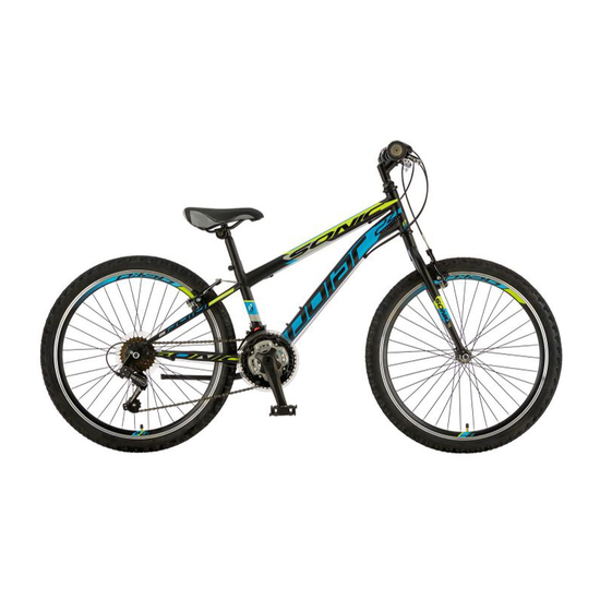 Bicikl Polar SONIC 24 BL-GR-BLUE 22 B242S03220, Crna / Zelena / Plava