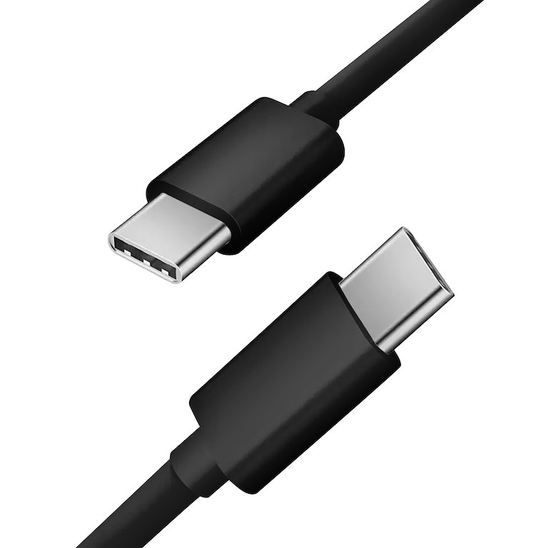 USB Data Cable WEWO Type C na Type C 60W PD cable crni 1m