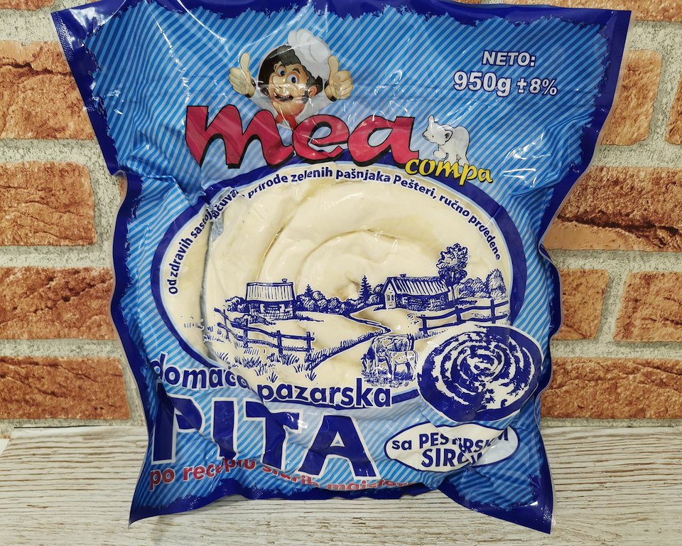 Domaća pazarska pita sa pešterskim sirom 950gr