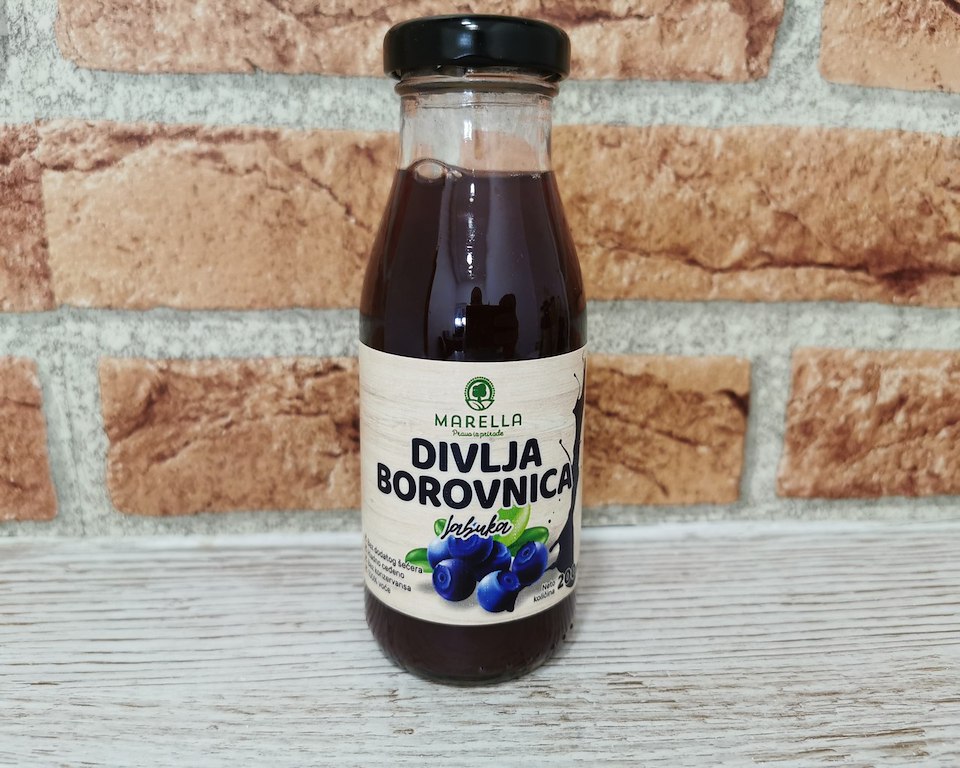 Sok od divlje borovnice bez šećera 0,2l