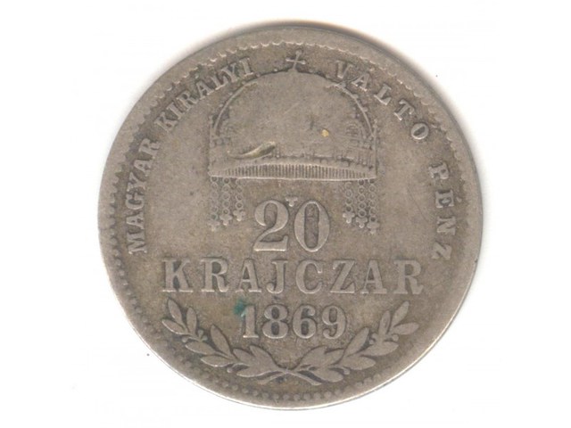 Madjarska 20 krajczar 1869 KB