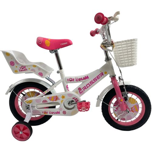 Sporting Machine dečiji bicikl 12" Ice cream belo roze (SM-12102)