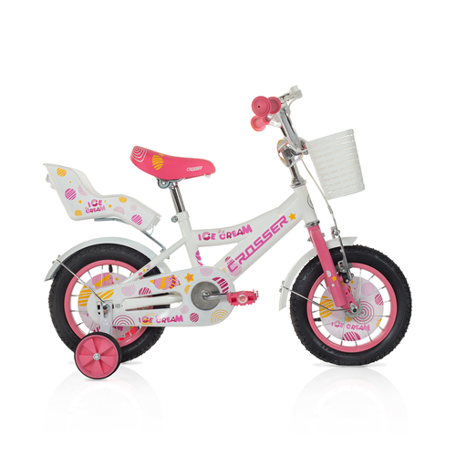 Sporting Machine dečiji bicikl 12" Ice cream belo roze (SM-12102)