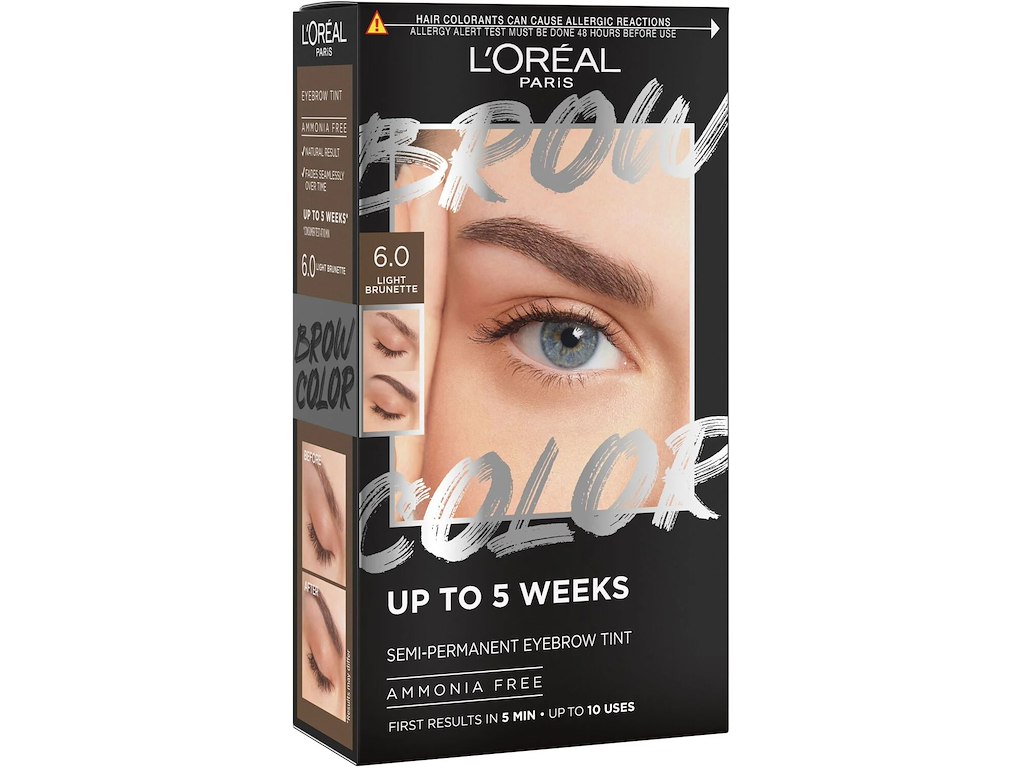 LOreal Paris Polutrajna boja za obrve Brow Color 6.0 Light Brunette​