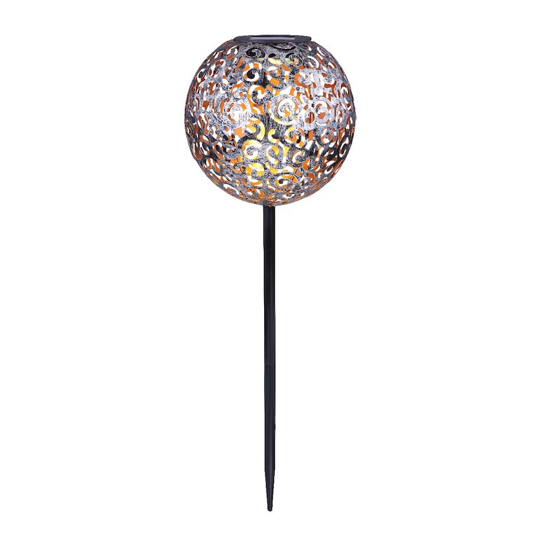 SOLARNA LAMPA METAL SREBRNA BOJA, 1XLED Globo globo-33743