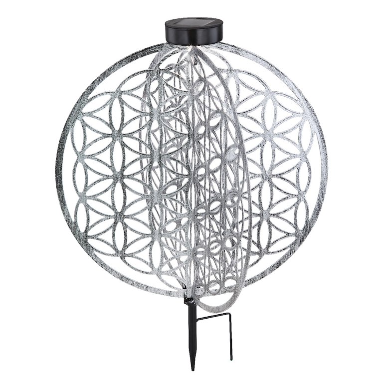 SOLARNA LAMPA METAL SREBRNA BOJA, 1XLED Globo globo-36609