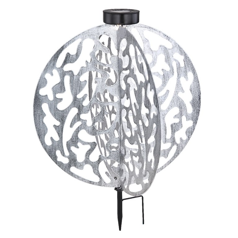 SOLARNA LAMPA METAL SREBRNA BOJA, 1XLED Globo globo-36612