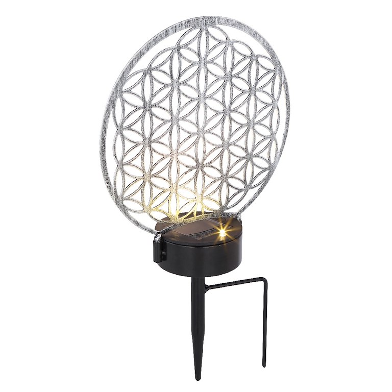 SOLARNA LAMPA METAL SREBRNA BOJA, 2XLED Globo globo-36600