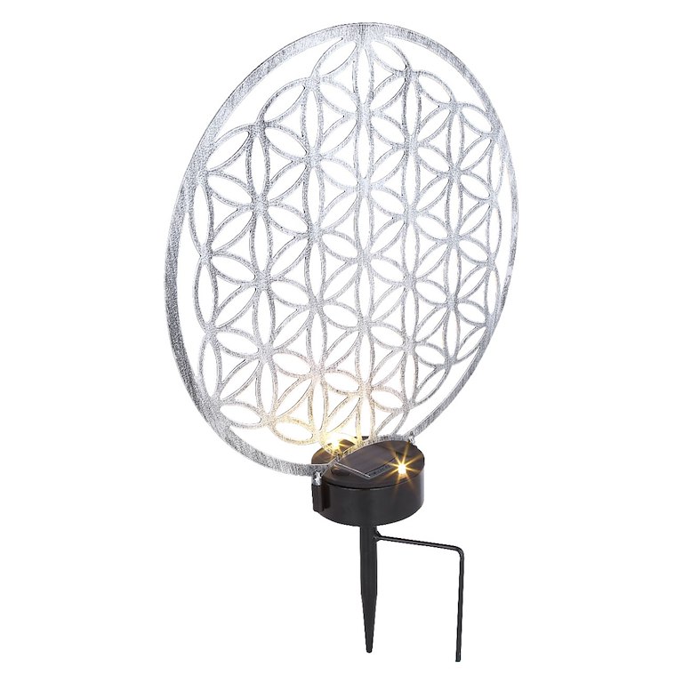 SOLARNA LAMPA METAL SREBRNA BOJA, 2XLED Globo globo-36601