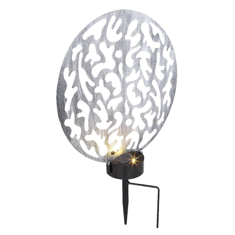 SOLARNA LAMPA METAL SREBRNA BOJA, 2XLED Globo globo-36603