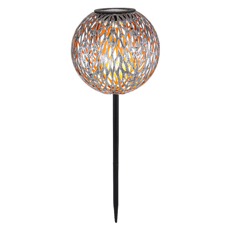 SOLARNA LAMPA METAL SREBRNA SIVA, 1XLED Globo globo-33626