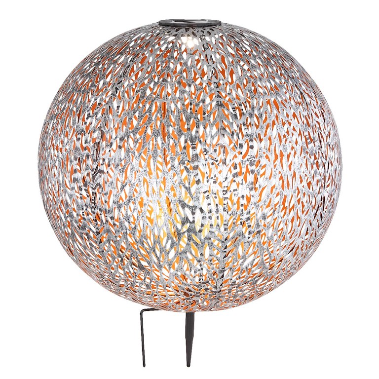 SOLARNA LAMPA METAL SREBRNA SIVA, 1XLED Globo globo-336270