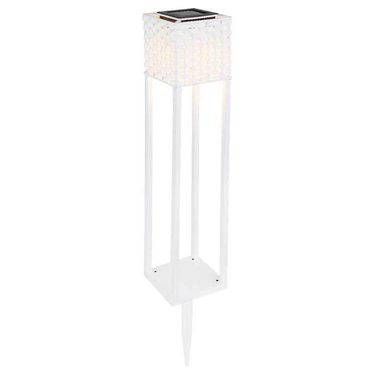 SOLARNA LAMPA RATTAN BELA, 1XLED Globo globo-36850W