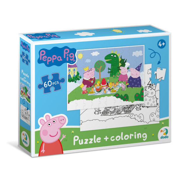 Dodo puzzle 2u1 Peppa prase, piknik 60 kom