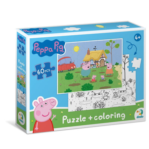 Dodo puzzle 2u1 Peppa prase, skakanje po baricama