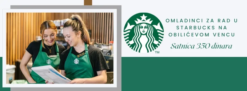 Omladinci Za Rad U Starbucks Na Obilićevom Vencu Privremeni poslovi Novo