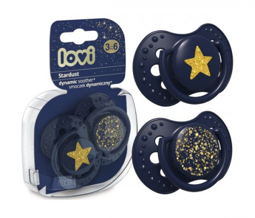 LOVI SILICONE DYNAMIC VARALICA 3-6m (2kom) - STARDUST BLUE