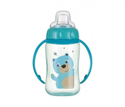 CANPOL BABIES FLASICA/SOLJA SA KLJUNOM I RUCKAMA 56/512 "HAPPY ANIMALS - TRAINING" 320ML - BEAR