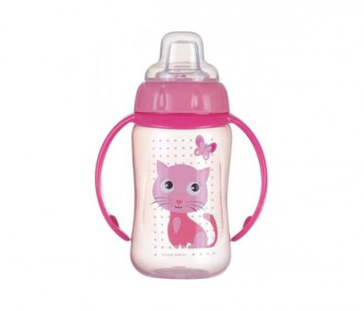 CANPOL BABIES FLASICA/SOLJA SA KLJUNOM I RUCKAMA 56/512 "HAPPY ANIMALS - TRAINING" 320ML - CAT