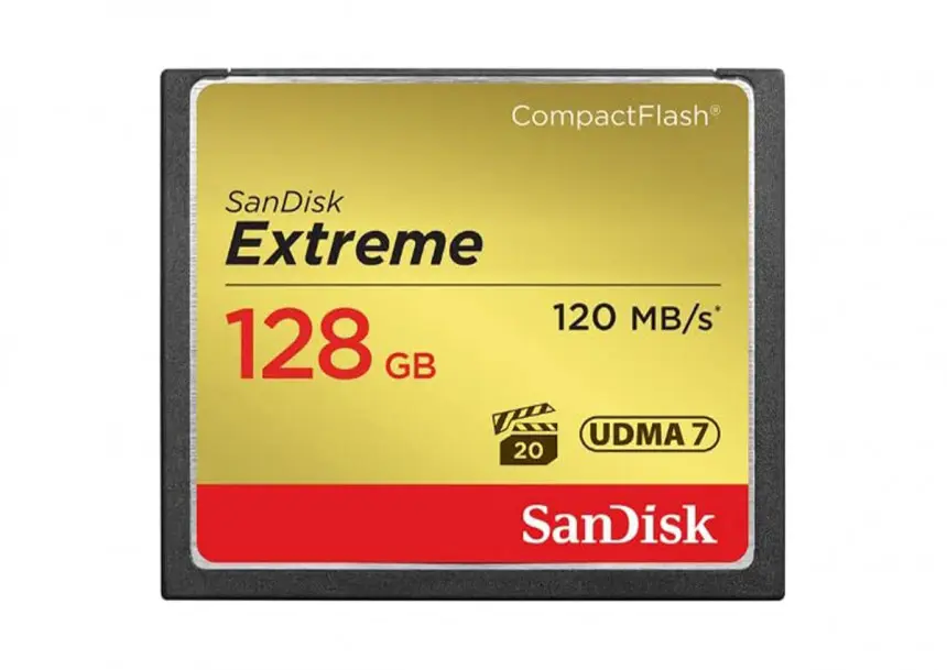 Sandisk cf 128gb extreme 120mb/s 85mb/s udma7.