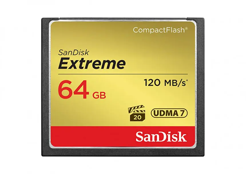 Sandisk cf 64gb extreme 120mb/s, 85mb/s udma7