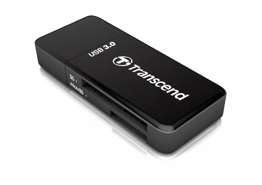 Card reader, Mini F5, USB3.0, SD/MicroSD SDHC/SDXC/UHS-I, Black