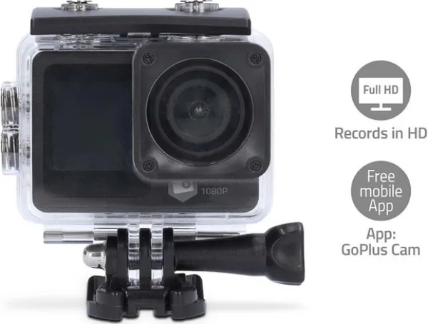 NEDIS ACAM31BK Dual screen action cam with HD 1080p@30fps resolution Nedis