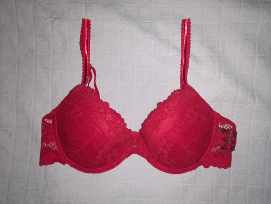 H&M crveni cipka push up 80B NOVO!