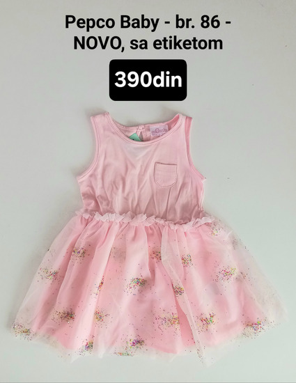 Pepco haljina bebe devojčice roze til br. 86 NOVO